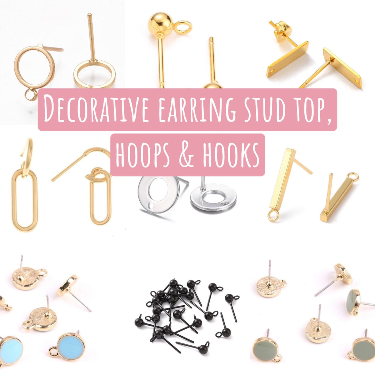 Decorative Earring Stud Tops, Hoops & Hooks – Page 5 – Clay By Design Aus