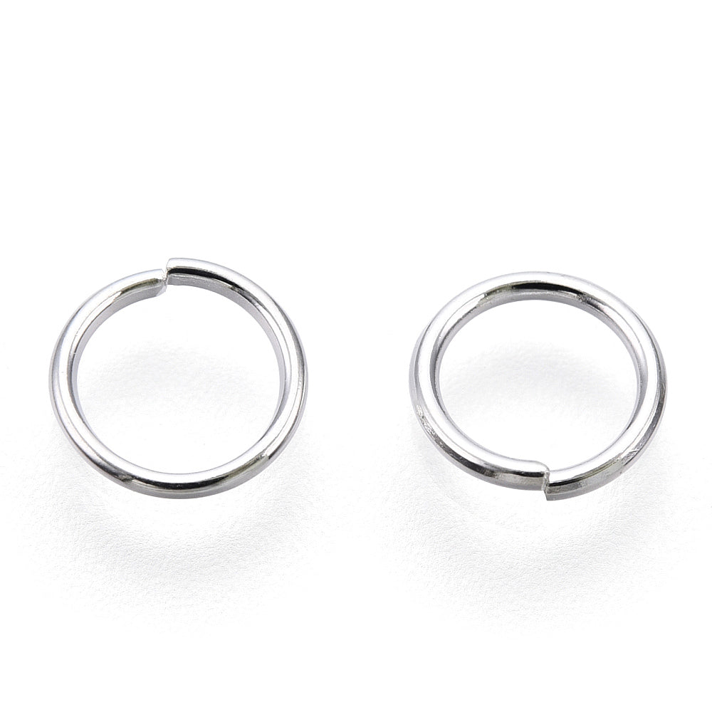 Bright silver plated jump ring bulk pack - 6mm x 100 pieces – Clay By ...