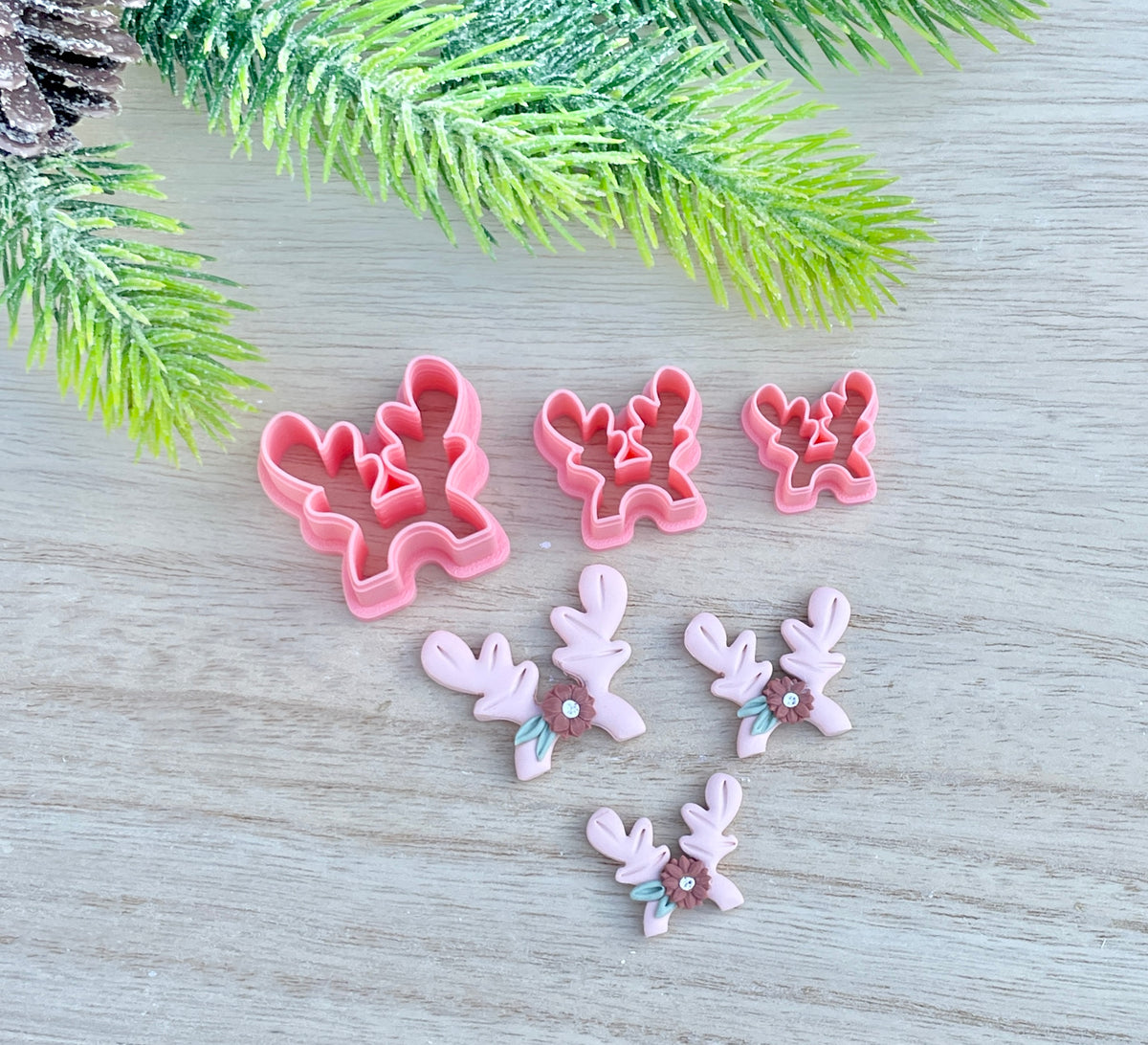 Reindeer antler headband cutters - 4 sizes – Clay By Design Aus