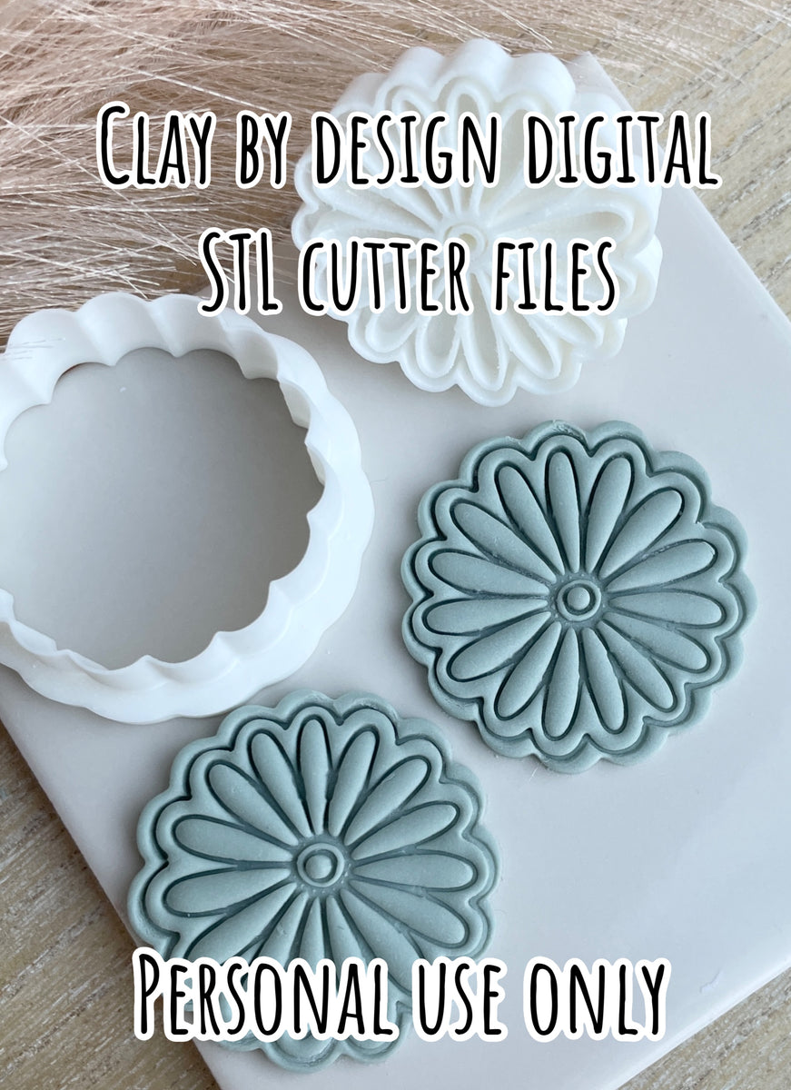 Hilary flower stamp set STL DIGITAL FILE ONLY (.4mm nozzle required ...