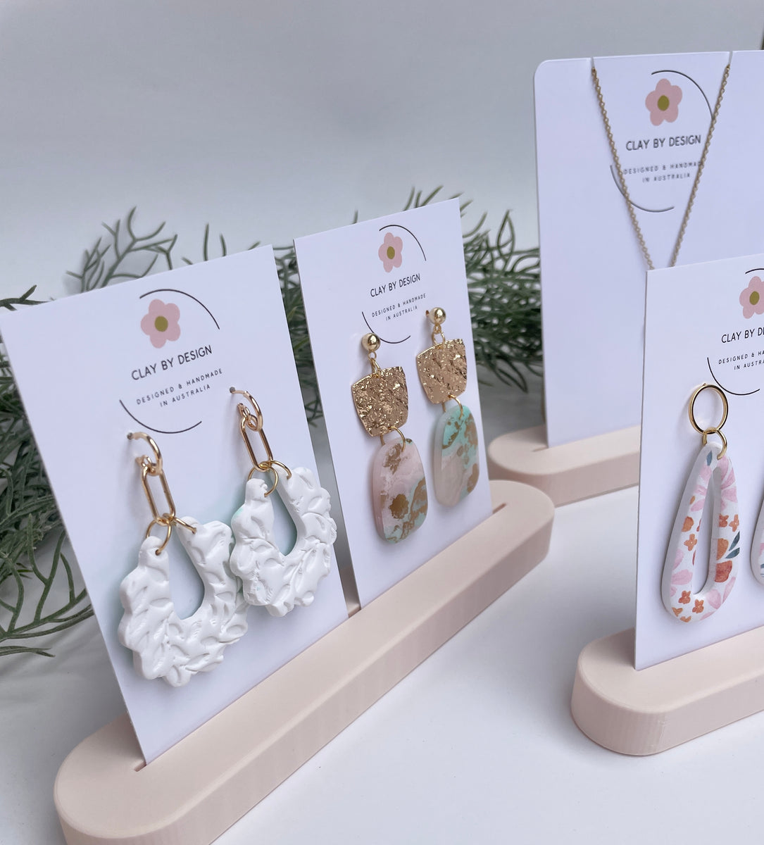 Long oval basic display stands – Clay By Design Aus