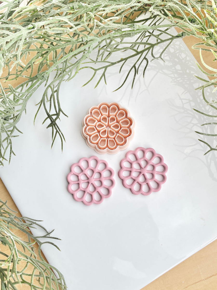 Lace flower detail cutout – Clay By Design Aus