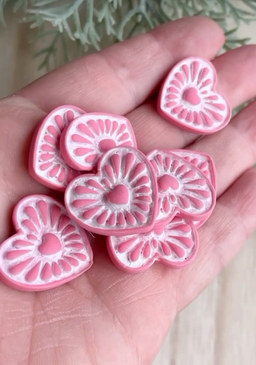 Heart imprint - 3 sizes – Clay By Design Aus