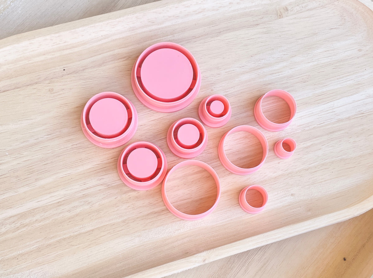 Round bezel setting cutter sets - 6 sizes (sold in 2 piece sets) – Clay ...