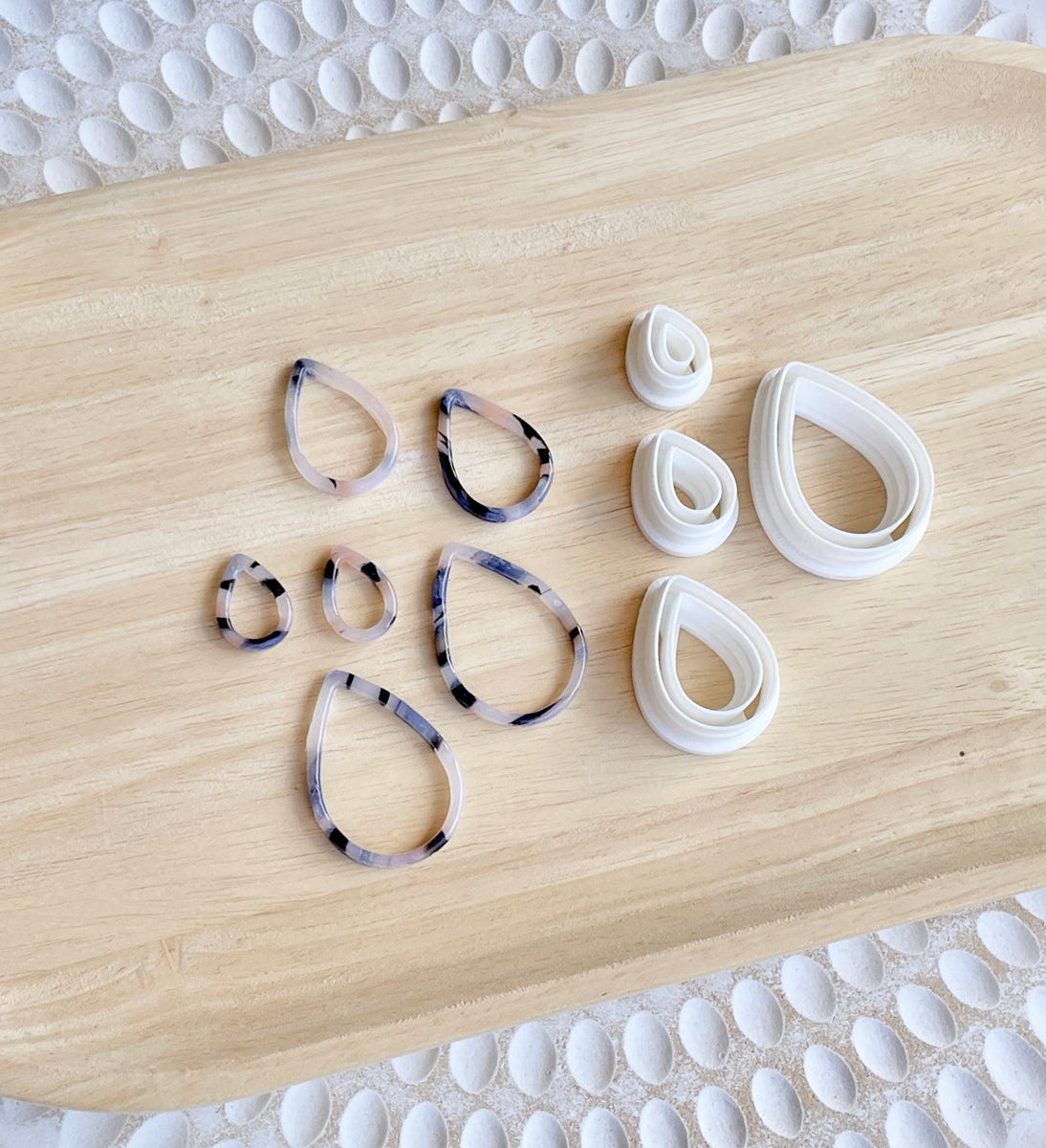 3mm thin tear drop cutters – Clay By Design Aus