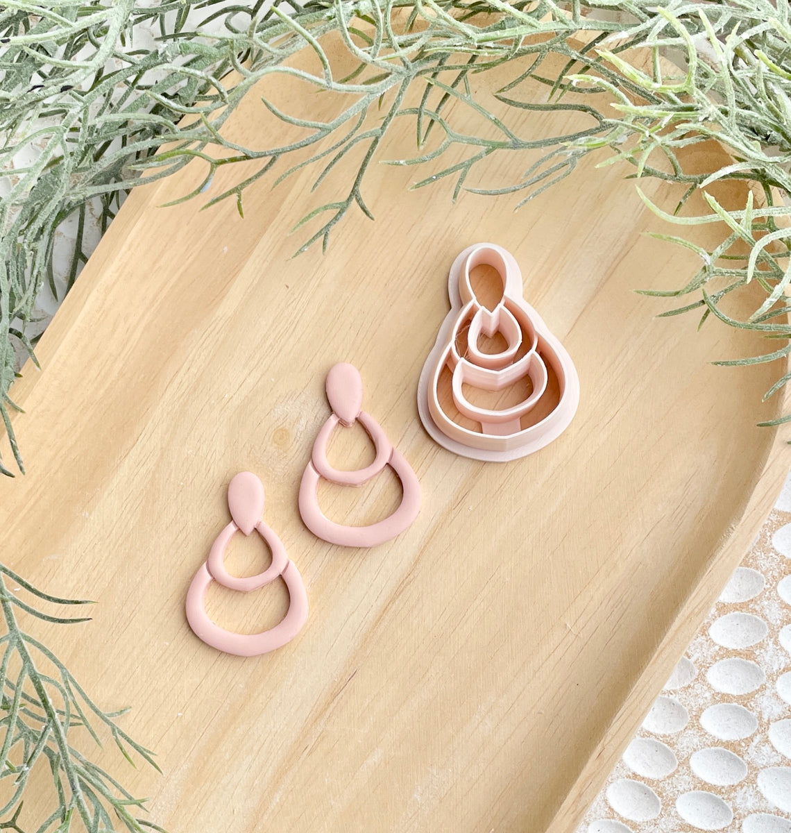 Alexa double hoop all in one dangle cutter – Clay By Design Aus