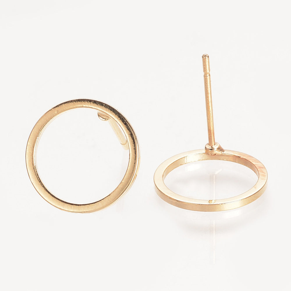 Genuine 18K gold plated round stud tops x 8 pieces – Clay By Design Aus